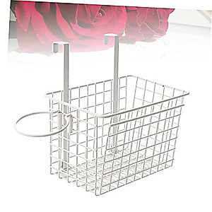 Zerodeko Hanging Storage Basket Hair Dryer Rack Storage Rack Hair Dryer Storage Rack Multi-functional Rack Hanging Storage Rack Hair Dryer Holder Shelf Multifunction White Bracket