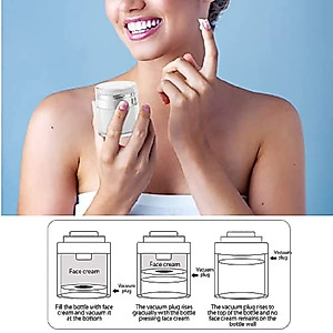 Airless Pump Jar Airless Pump Bottle Cream Jar Vacuum Bottle Dispenser with Pump Vacuum Moisturizer Jar Refillable Travel Cream Empty Bottle Lotion Pump Containers Cosmetic Jar Empty Cream Cans