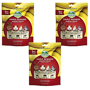 Oxbow SIMPLE REWARDS Treats - Rabbits Guinea Pigs Chinchillas BANANA 1 oz 3 PACK