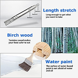 WelFurGeer 32'' Width Pull Out Shelves for Kitchen Cabinets, Pull Out Cabinet Organizer, Pantry Slide Out Drawers, Kitchen Slide Out Storage, Wood Slide Out Drawer for Kitchen (32''W x 21''D)