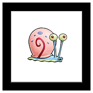 Trends International Gallery Pops Nickelodeon SpongeBob SquarePants - Gary Wall Art Wall Poster, 12" x 12", Black Framed Version
