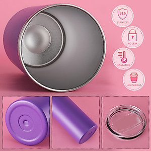 Skinny Tumblers Bulk 20 oz Stainless Steel with Lids and Straws Blank Slim Insulated Cup Double Layer Water Cups for Travel, DIY(Green, Yellow, Purple, Red,8 Pcs)