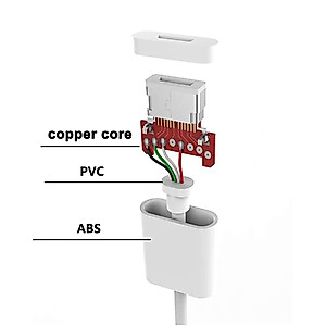 [Apple MFi Certified] PAINICA Apple Pencil Charging Adapter Cable Compatible for Apple Pencil 1st Generation, Apple Pencil Male to Female Flexible Connector(3.3FT, White)