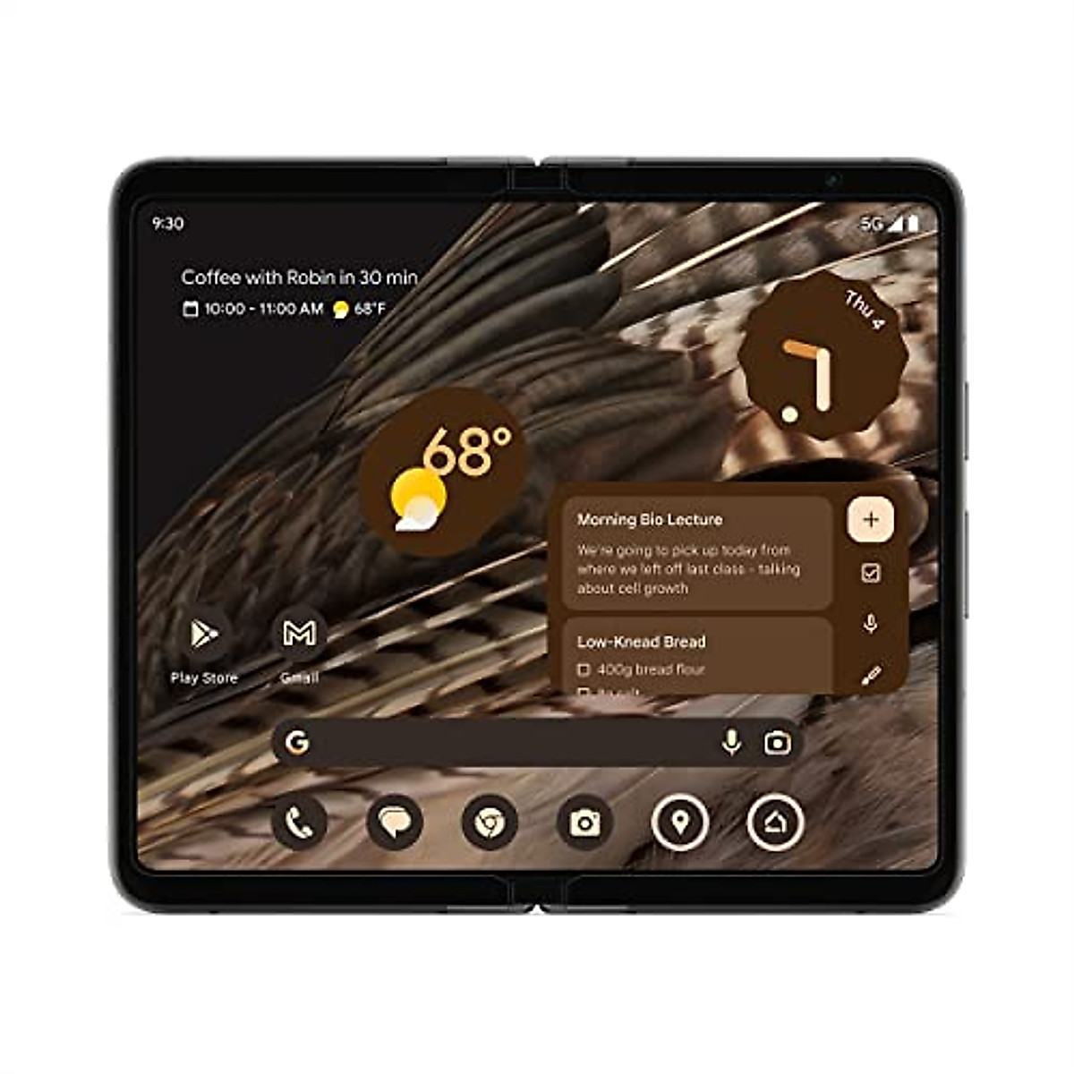 Google Pixel Fold - Unlocked Android 5G Smartphone with Telephoto Lens and Ultrawide Lens - Foldable Display - 24-Hour Battery - Obsidian - 256 GB