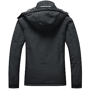 SUOKENI Women's Waterproof Warm Winter Snow Coat Hooded Raincoat Ski Snowboarding Jacket