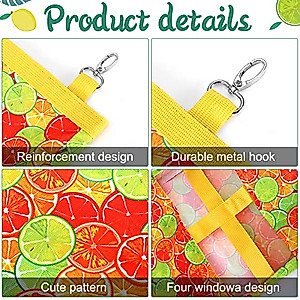 2 Pieces Guinea Pig Hay Bag Washable Pet Rabbit Hay Feeder Bag with 2 Holes Cute Small Animal Hanging Feeder Sack Storage for Rabbit Guinea Pig Chinchilla Hamster Small Pets (Flamingo, Orange)