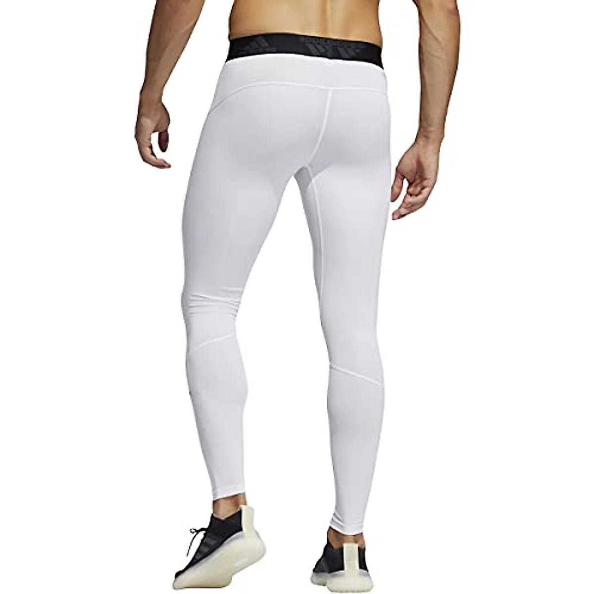 adidas Men's Techfit Long Tights, White, Medium