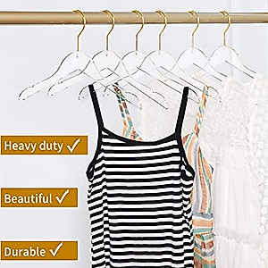 10 Pack Clear Acrylic Children's Hangers Kids Hanger Baby Toddler Infant-Hangers Clear Premium Hangers for Kids Clothes Closet (Clear)
