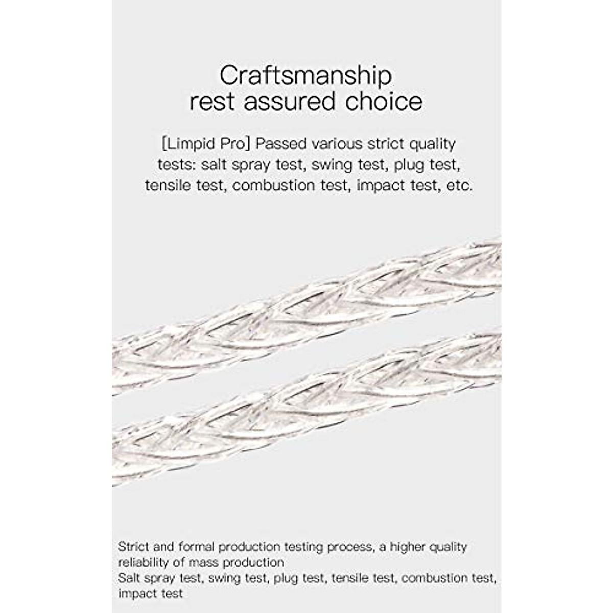 8 Core Silver Earphone Cable 2pin 0.78mm Replacement Cable with 3.5mm Headphone Cable Plug for ES4 ZST ZSN ZS3 ZSR C10 C04 CA4 AS10 ZS10 C12 C16 V80 V90 KB06(2pins 3.5mm)