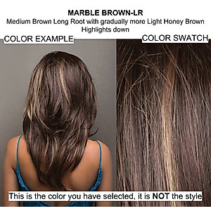 Bundle - 4 items: Brandi Wig by Amore, Christy's Wigs Q & A Booklet, BeautiMark Synthetic Shampoo & Wide Tooth Comb - Color: MARBLE BROWN-LR