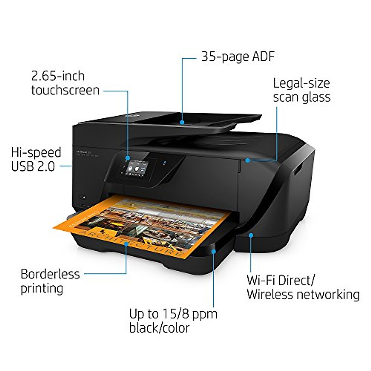 HP OfficeJet 7510 Wide Format All-in-One Printer with Wireless & Mobile Printing (G3J47A)