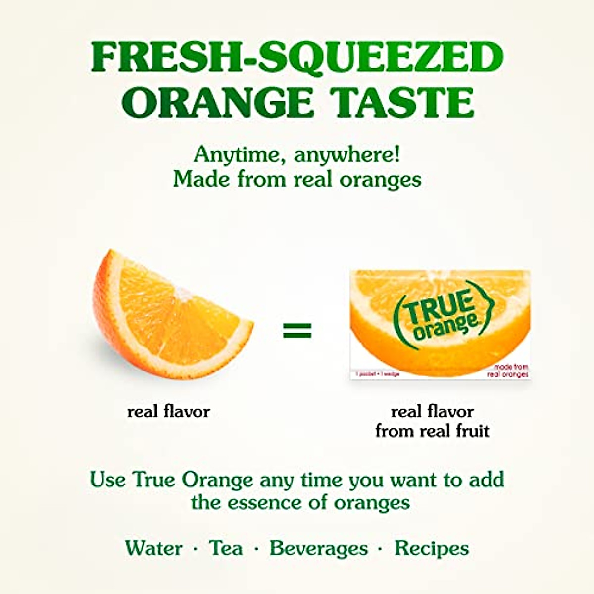 TRUE ORANGE Water Enhancer, Bulk Pack, Zero Calorie Flavoring, For Bottled Water, Iced Tea & Recipes, Flavor Packets Made with Real Oranges, Count 500 (Pack of 1) - Packaging May Vary