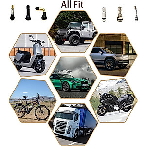 IL 4Pcs Car Tire Valve Stem Air Caps Cover Tire Wheel Cap Universal Metal Combo