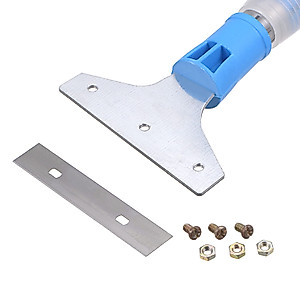 uxcell 45" Adjustable Floor Scraper Long Steel Handle Flooring Removal Tool with Cover for Window Paint Glass Wall