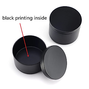 SONVIIBOX 24 Pack 8 oz Candle Tins,All Black Candle tins for Making Candles Bulk,8oz Candle Jars,Tin Jars for Candle Making,Candle Jars (Black, 8OZ)