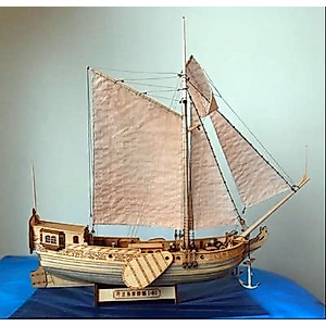 GAWEGM Wooden Model Ships Kits to Build for Adults - 1678 Royal Dutch Yacht Ancient Sail Ship Model Kit with Brass Accessories, for Ship Model Enthusiasts, Building Model Ship Beginners