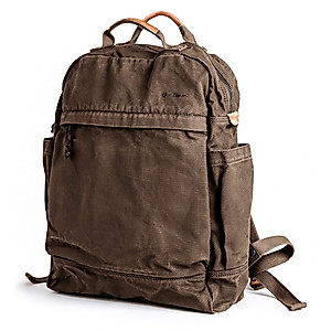 Gootium Canvas Backpack x Crossbody Pack - Casual Vintage Style Cloth Daypack Combo