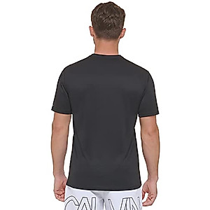 Calvin Klein Men's Standard Light Weight Quick Dry Short Sleeve 40+ UPF Protection, Black, X-Large