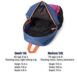 IVYGREEN Little Kids Hiking Backpack, Toddler Backpack for Boys or Girls, Ideal for a Day Outdoor Adventures (Purple, Toddler - Small)