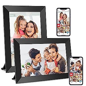 Frameo 10.1 Inch WiFi Digital Picture Frame, 1280x800 HD IPS Touch Screen Photo Frame Electronic, 32GB Memory, Auto-Rotate, Wall Mountable, Share Photos/Videos via Frameo App from Anywhere 2 Pack