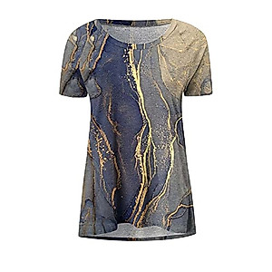 NaRHbrg Women's Casual Tunic Tops To Wear With Leggings Long Sleeve Henley Blouses Tie Dye Shirts Plus Size