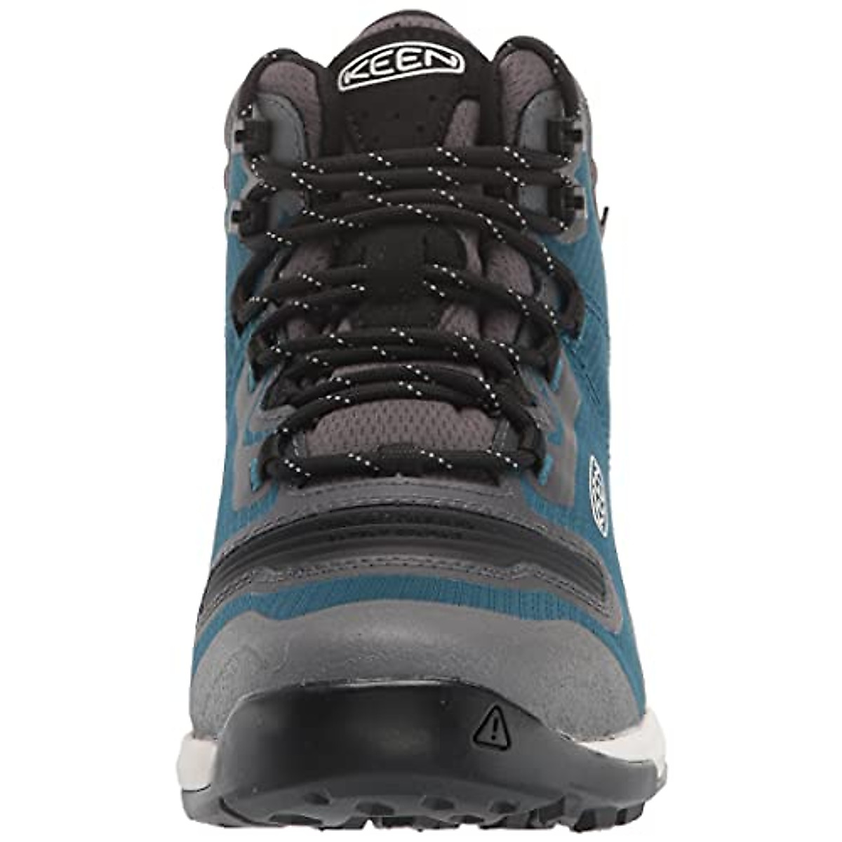 KEEN Women's Tempo Flex Mid Height Lightweight Waterproof Hiking Boot, Blue Coral/Star White, 9