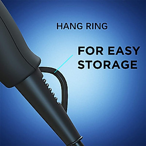 Wazor Professional Ionic Hair Dryer with Diffuser, Infrared Salon Grade Blow Dryer with Comb Attachment, 1875W Powerful Quiet Hair Blow Dryer, Tourmaline Ceramic Hairdryer with Nozzle, Black