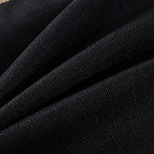 NordECO HOME Set of 2 Farmhouse Throw Pillow Covers - Burlap Linen Trimmed Tailored Edges Decorative Cushion Covers for Bed Home Decoration, 18 x 18, Black