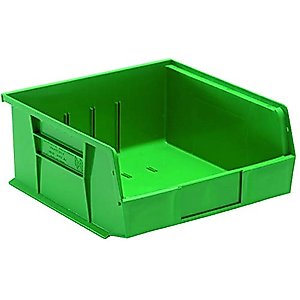 QUANTUM STORAGE SYSTEMS K-QUS235GN-4 4-Pack Ultra-Stack and Hang Bins, 10-7/8 inch x 11 inch x 5 inch, Green