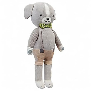 cuddle + kind Noah The Dog Little 13" Hand-Knit Doll – 1 Doll = 10 Meals, Fair Trade, Heirloom Quality, Handcrafted in Peru, 100% Cotton Yarn
