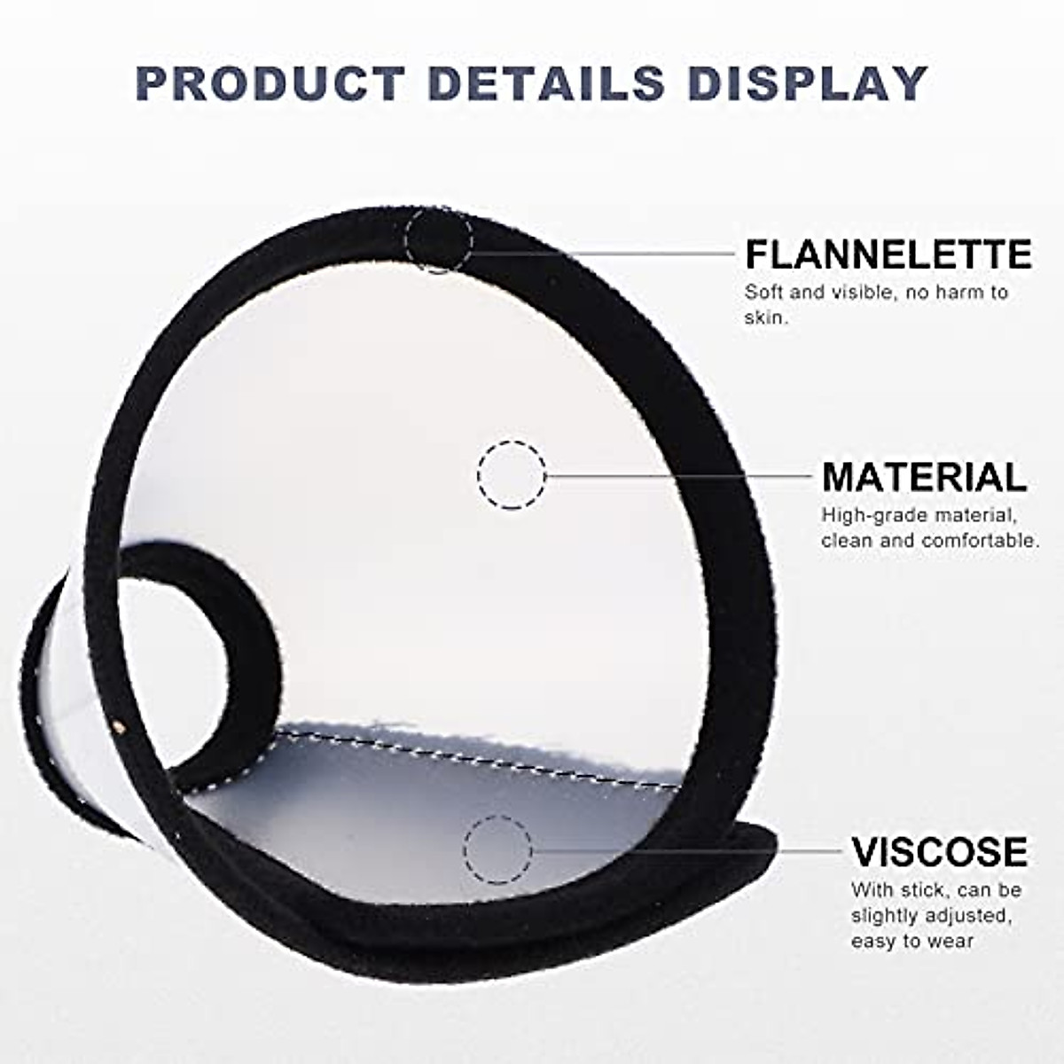 balacoo 2Pcs Small Pet Hamster Recovery Collar Soft Mini Elizabeth Circle Adjustable Neck Cone for Small Animals Rabbits Guinea- Pigs Hamster Hedgehog Birds