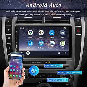 Single Din Car Stereo with Apple Carplay Android Auto , 9 Inch Touch Screen Car Radio with Mirror Link Universal Car Multimedia Player with Bluetooth FM/AM Radio EQ Setting+ Backup Camera
