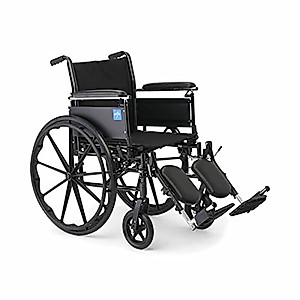 Wheelchair, Full-Length, Height Adjustable, Swing Back and Removable