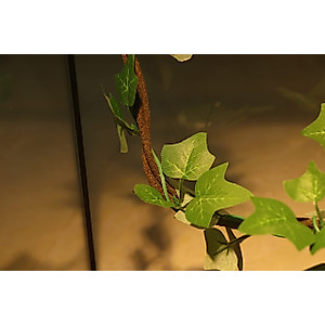 AQUA KT Reptile Flexible Climbing Vine Tree Branch with Leaves and Suction Cup for Lizard Snake Amphibian Terrarium Habitat Decoration