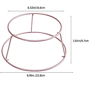 Luxshiny Bread Cooling Rack Alloy Round Chiffon Cake Cooling Rack Reusable Baking Cake Embryo Rack Cooling Bracket Kitchen Baking Accessories (Rose Gold)