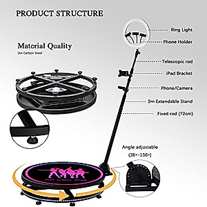 KRICIKR 360 Photo Booth Machine for Parties, Best 360 Photo Booth with Software and Custom Logo,360 Camera Booth Machine to Capture Slow Motion Video and Share to Social Media, 39.5"+ Case