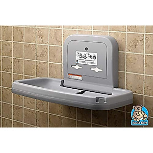 Koala Kare KB200-01 Horizontal Wall Mounted Baby Changing Station, Grey