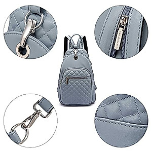 Small Backpack Purse for Women, Backpack Handbags Fashion Leather Purse with Convertible Shoulder Strap (blue)