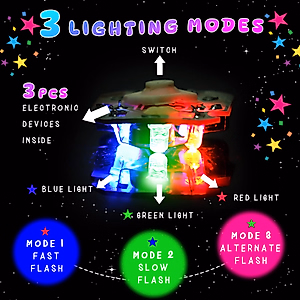 BEIKEETOO 25 Pack LED Fidget Spinner Bracelets Light Up Party Favors for Kids 4-8-12 Valentines Goodie Bag Stuffers Glow in the Dark Party Supplies for Birthday Party Favors