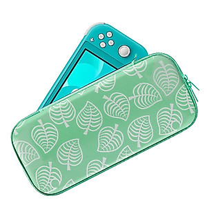 Carry Case for Nintendo Switch Lite ,Travel Case, Animal Crossing ,Accessories Pouch,Green