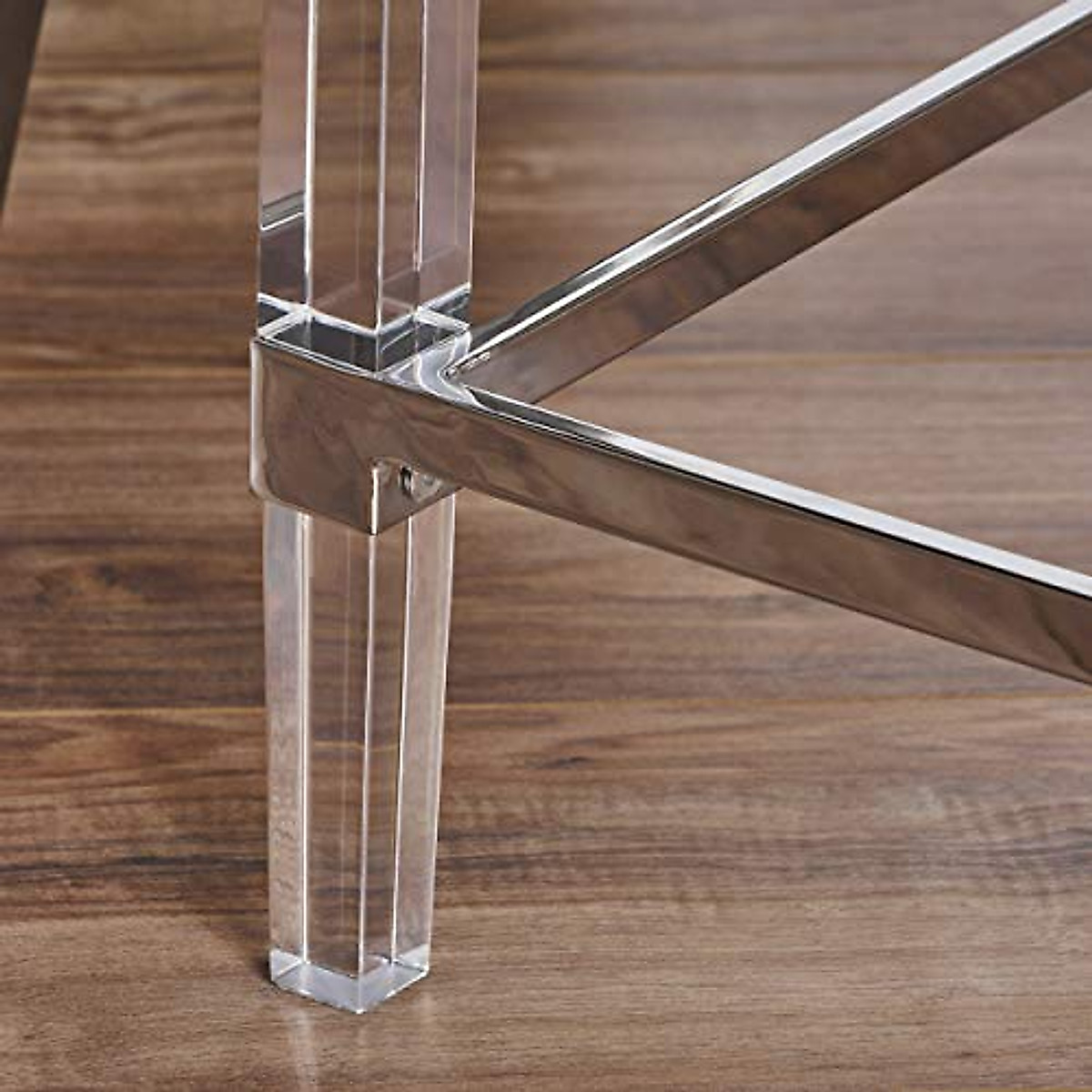 Christopher Knight Home Orianna Acrylic and Tempered Glass Square Side Table, Clear, 24 in x 24 in x 24 in