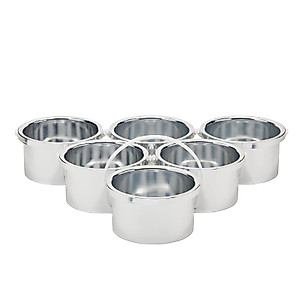 Okuna Outpost 6 Pack Replacement Metal Inner Wax Melting Pot for Hair Removal, Candle Making (14.1 oz)