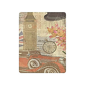 Vintage Parise Car Tower Crib Sheets for Baby Soft and Breathable Baby Crib Sheets Machine Washable Baby Sheet for Boy Baby Girl