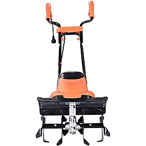 Electric Garden Tiller Electric Cultivator 14 Inch Tilling Width 8-Inch Electric Tiller 8.5 Amp a05