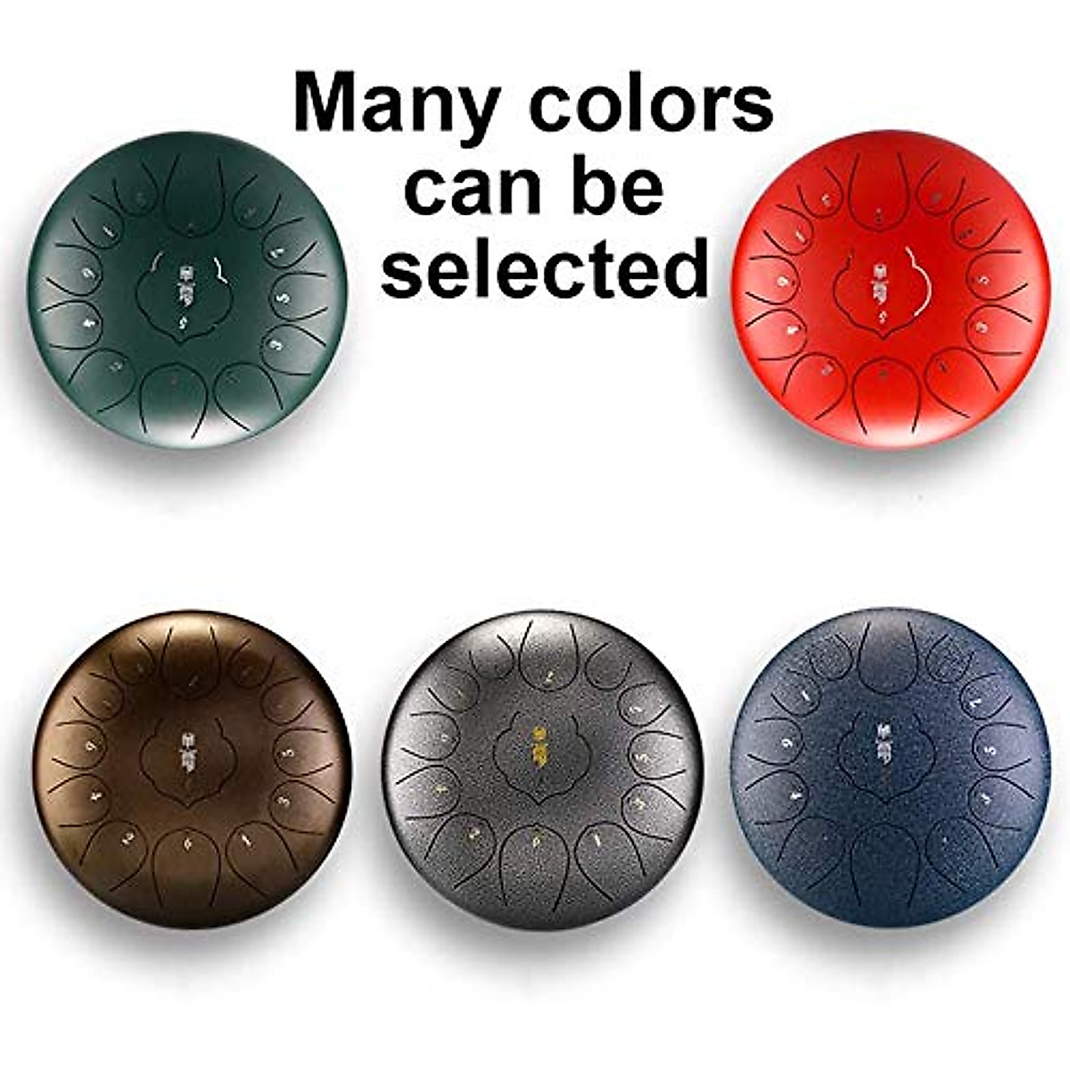 Alloy Steel Tongue Drum, Gong, Panda Drum, Steel Pan Drumm Drum, Drums & Percussion, Handpan Drum, Percussion Instruments,Bronze,12inche13notes