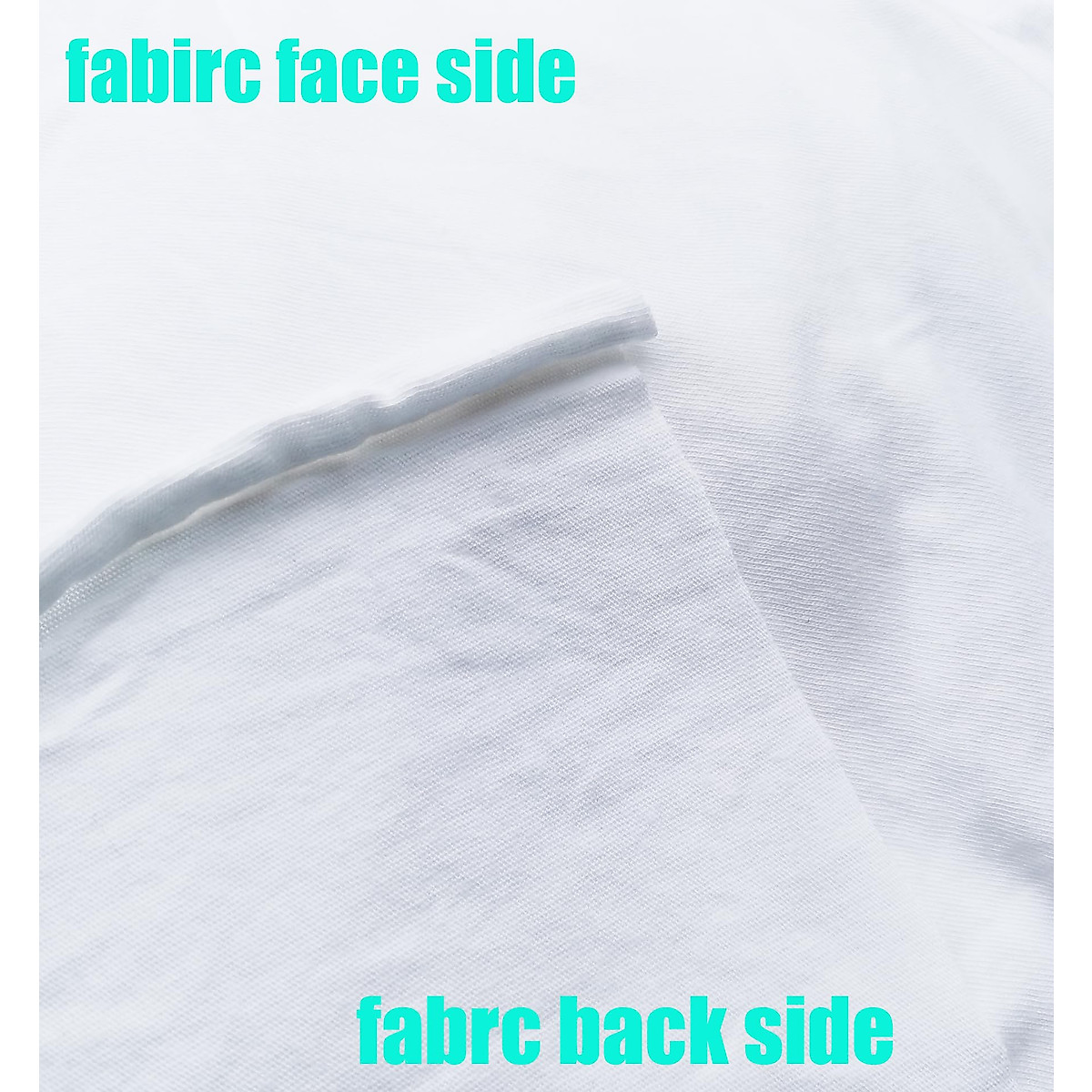Pure Organic Cotton White Fabirc by The Yard Light Knitted Jersey Fabric, Very Soft Good for T-Shirt, Bed Sheet or Underware Vest Baby's Cloth Dust Cover Cloth DIY Fabric(2Y)