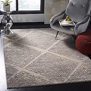 SAFAVIEH Meadow Collection 9' x 12' Taupe MDW344E Modern Abstract Area Rug