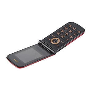 Luqeeg Dual SIM Flip Cell Phone with Dual Screen, 2G Unlocked Flip Phone, Big Button, SOS Function, 4800mAh Battery, LED Flashlight & Loud Sound, Senior Flip Phone for Elderly, Kids (Red)