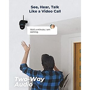 REOLINK 2K Security Camera Outdoor, Pan Tilt Battery Powered with 2.4/5GHz Dual-Band WiFi, 4MP Night Vision, Smart Detection, PIR Sensor, 2-Way Talk, Time Lapse, No Hub Needed, Argus PT (Black)
