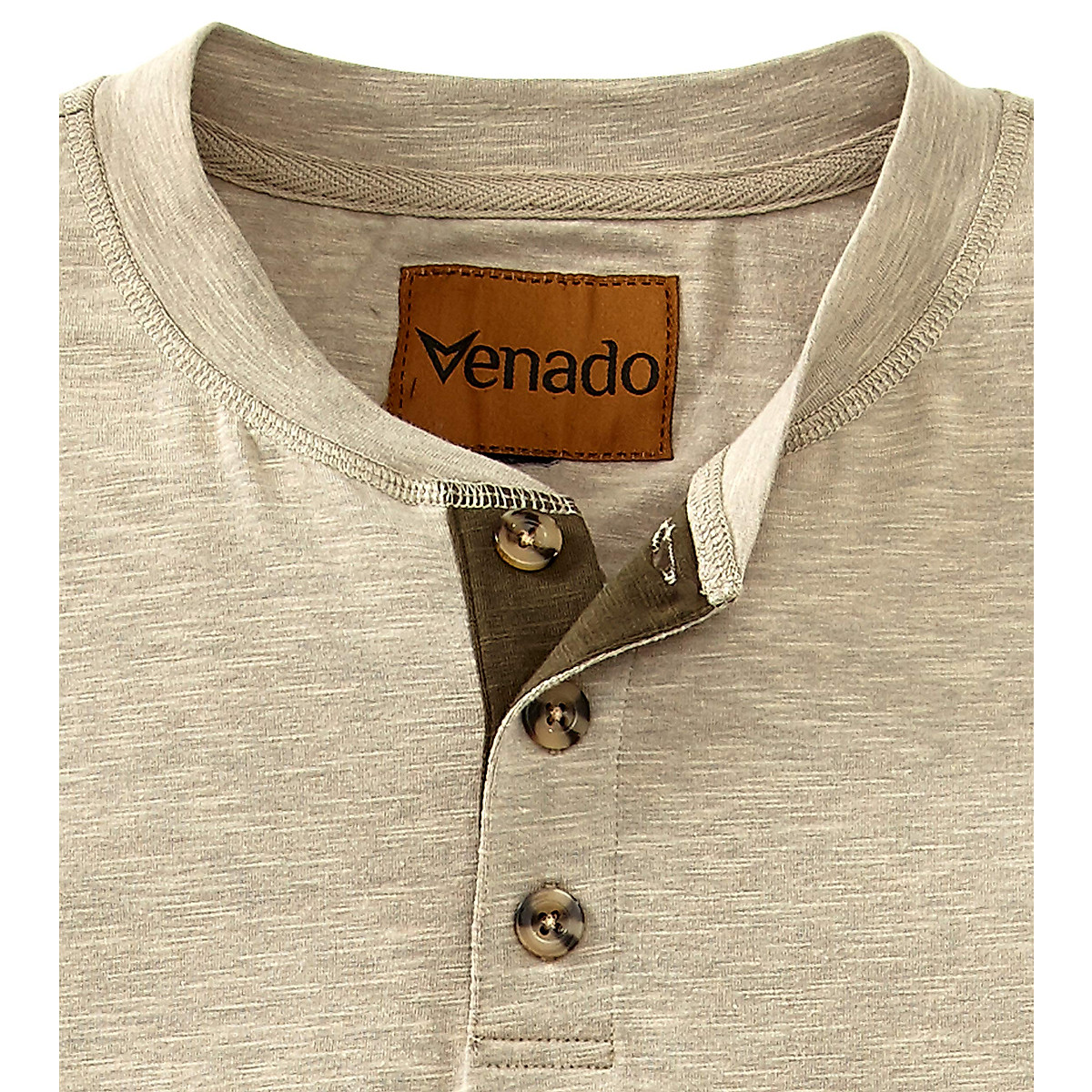 Venado Long Sleeve Shirts for Men – Flex Henley Shirts for Men Outdoor Wear (XX-Large, Oatmeal)